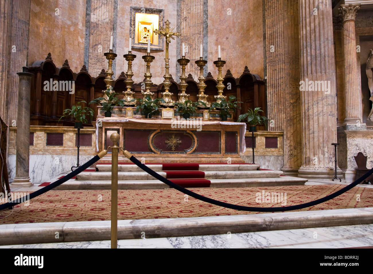 The High Altar in the Pantheon Rome Italy Stock Photo - Alamy