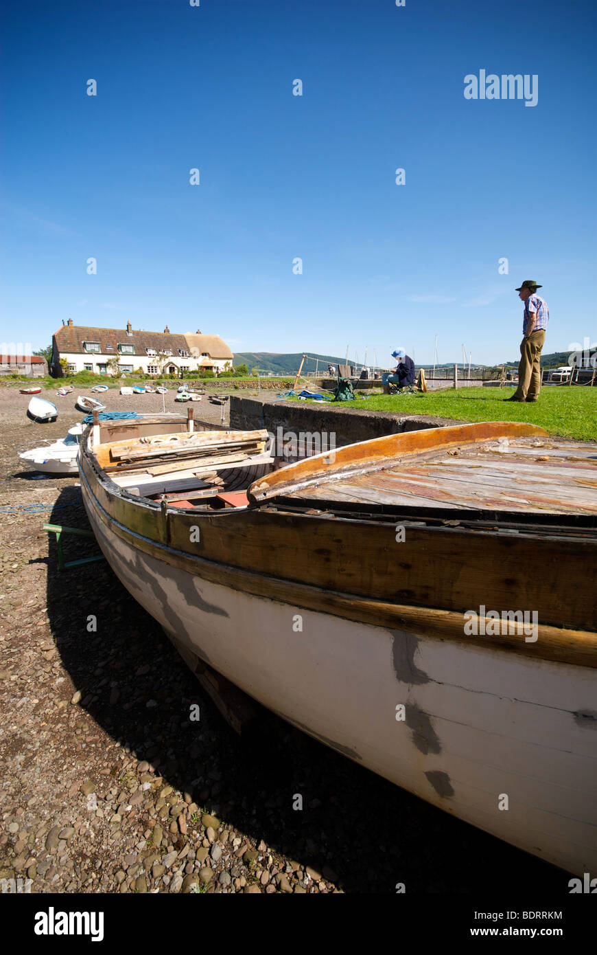 Porlock Weir Dorset Harbour Harbor UK Sea Lock Quay Stock Photo - Alamy