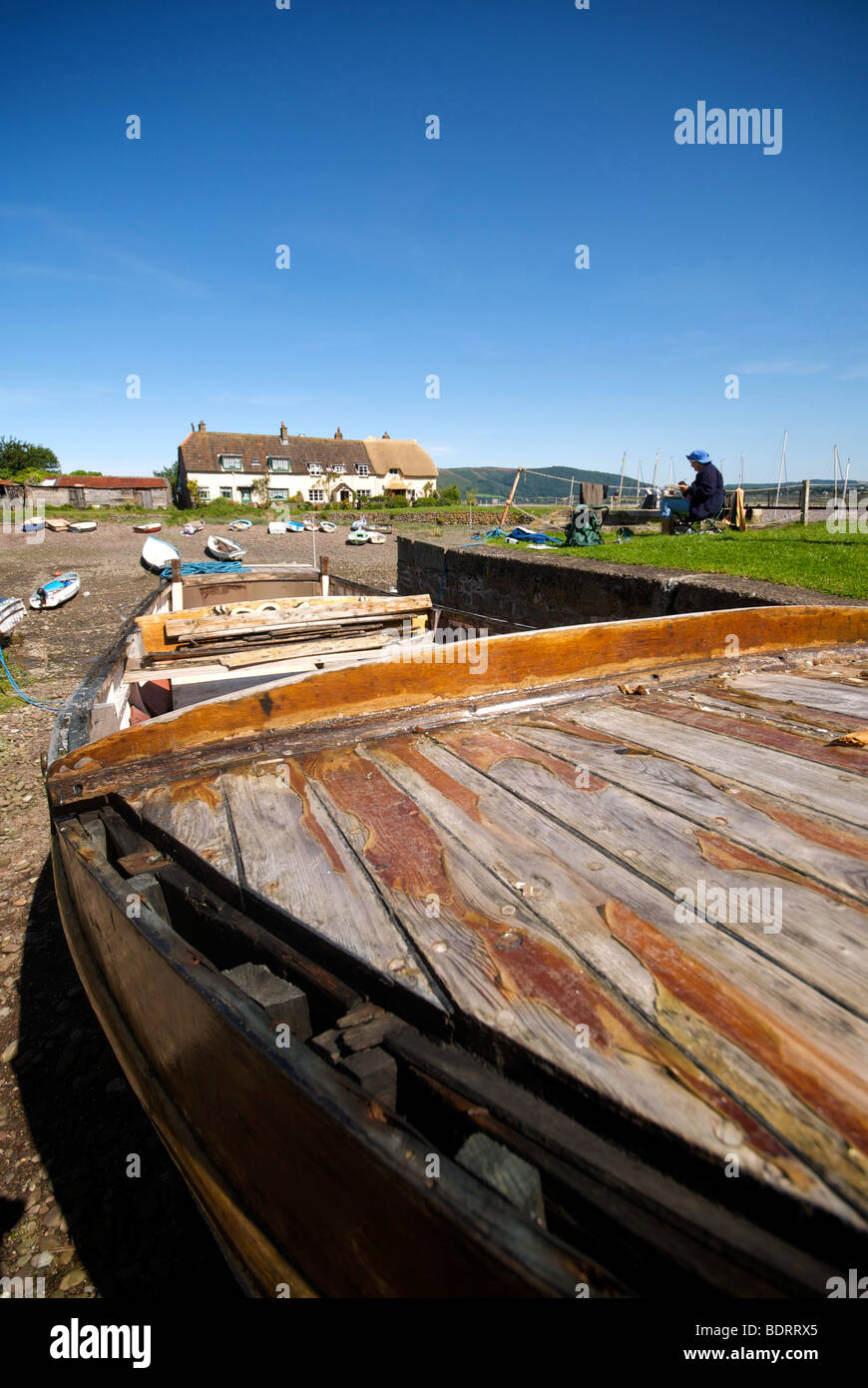 Porlock Weir Dorset Harbour Harbor UK Sea Lock Quay Stock Photo - Alamy