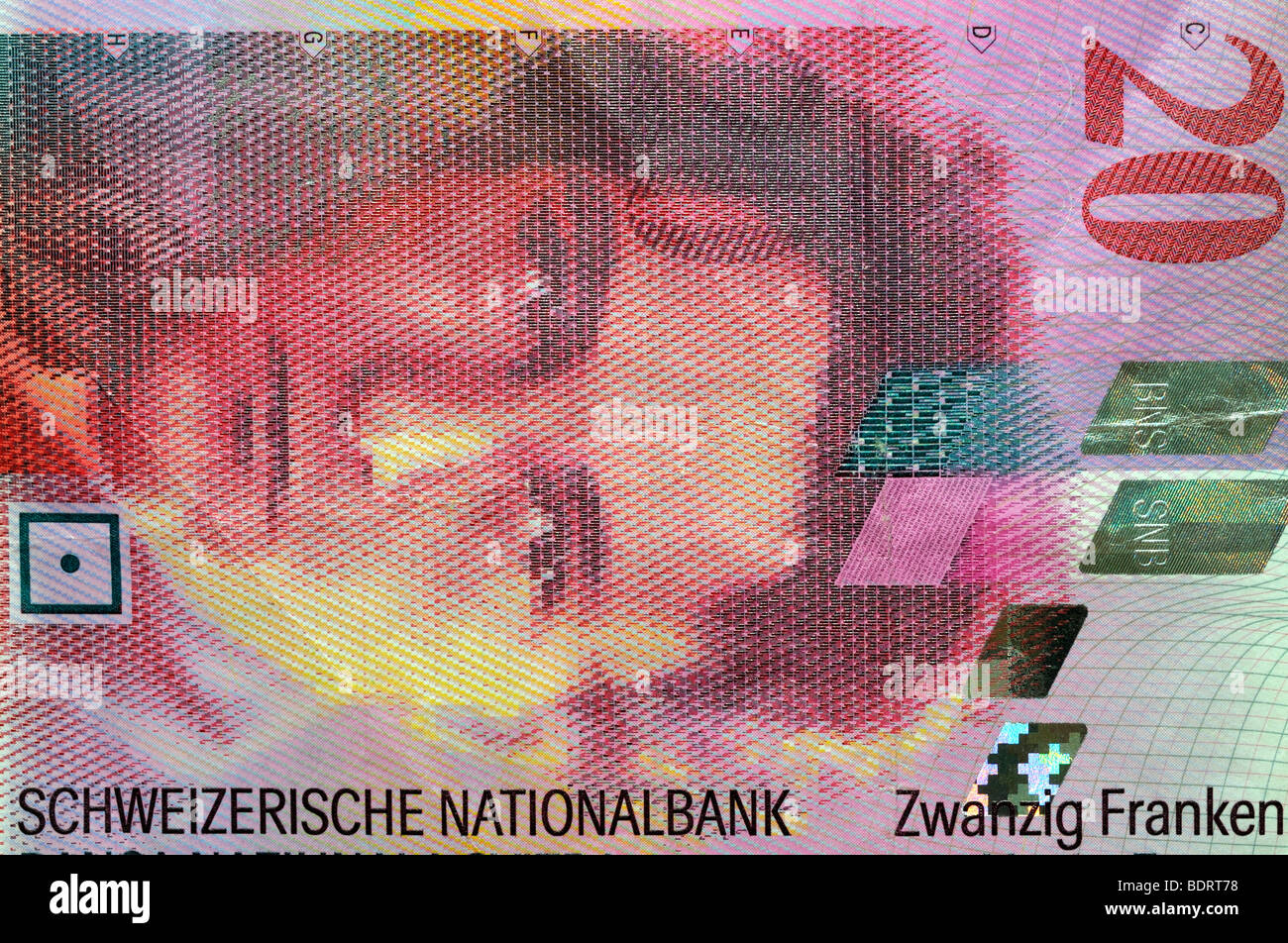 20 swiss francs note hi-res stock photography and images - Alamy