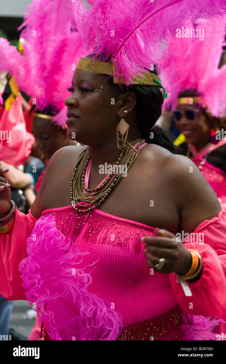 Lady in pink costume Stock Photo - Alamy