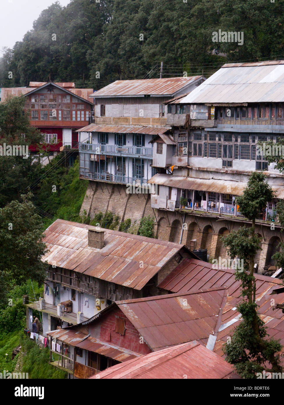 Old British built buildings in Dalhousie, seen from the back. Dalhousie ...