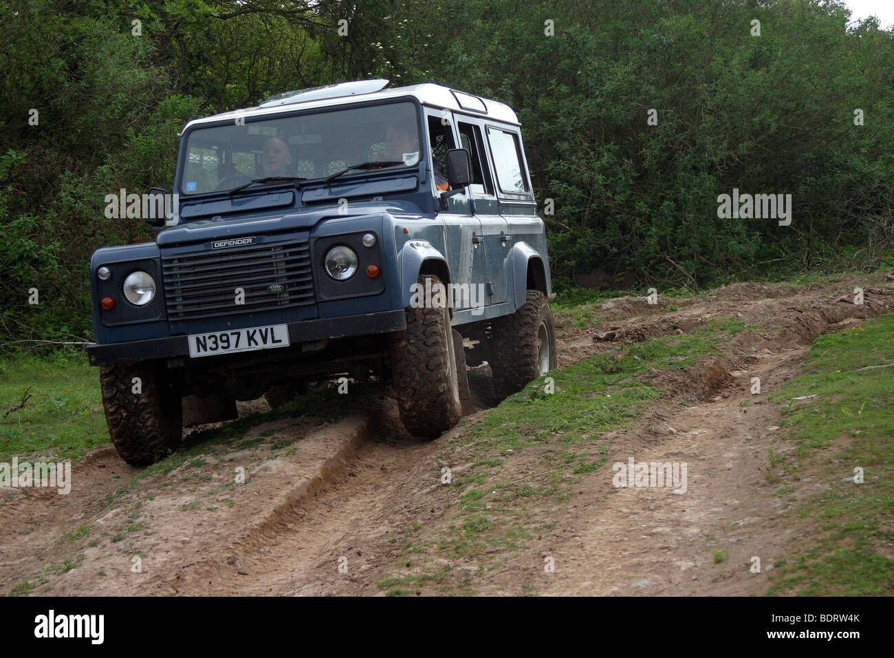 Off roading in a Land-Rover 4x4 13th May 2006 Stock Photo - Alamy