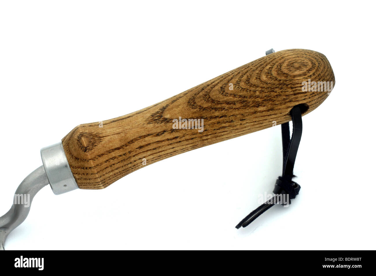 Wooden handle of garden trowel Stock Photo - Alamy