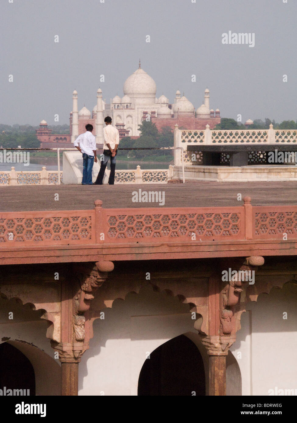 The north side of the Taj Mahal, Agra, as seen from the Red Fort. Agra ...