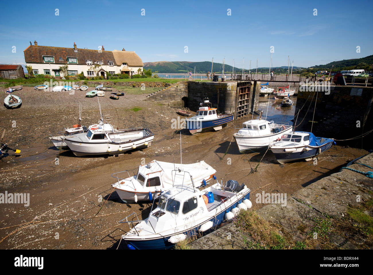 Porlock Weir Dorset Harbour Harbor UK Sea Lock Quay Stock Photo - Alamy