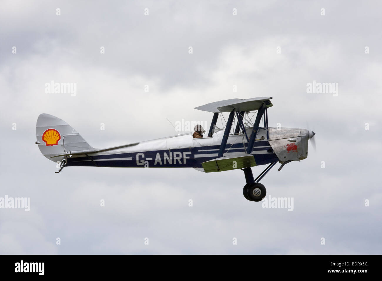 de Havilland DH82 Tiger Moth basic trainer biplane aircraft Stock Photo ...