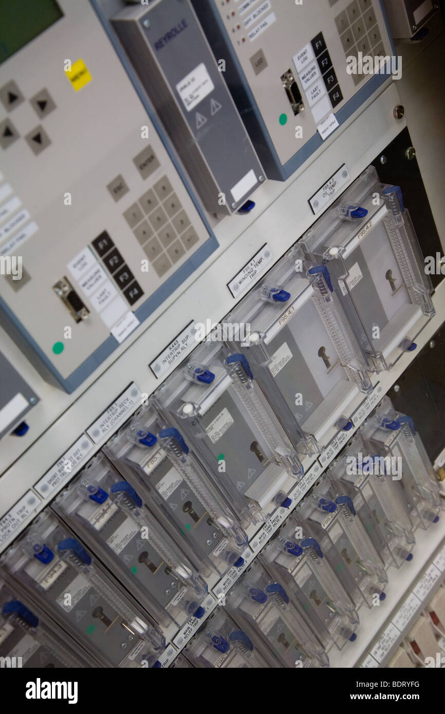 Fusebox control box fuse fuses power station Stock Photo - Alamy