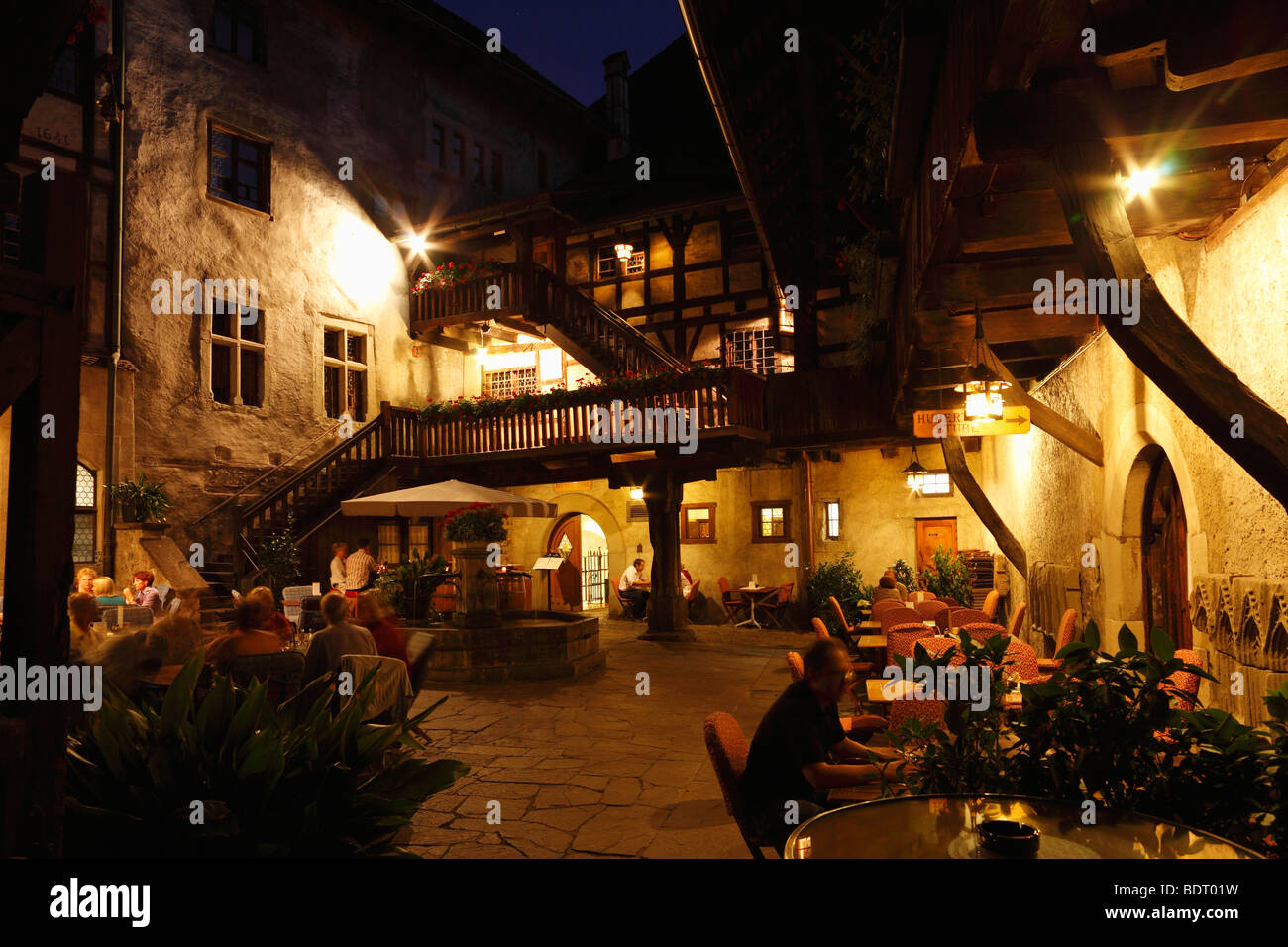 Night Castle Courtyard