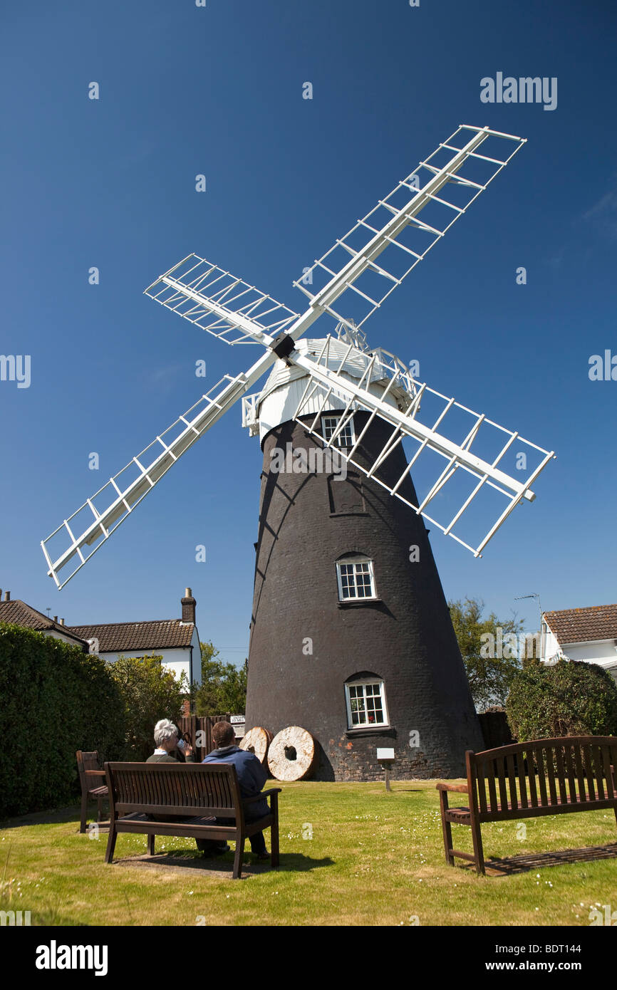 UK, England, Norfolk, Mundesley, Stow Mill, landmark working windmill ...