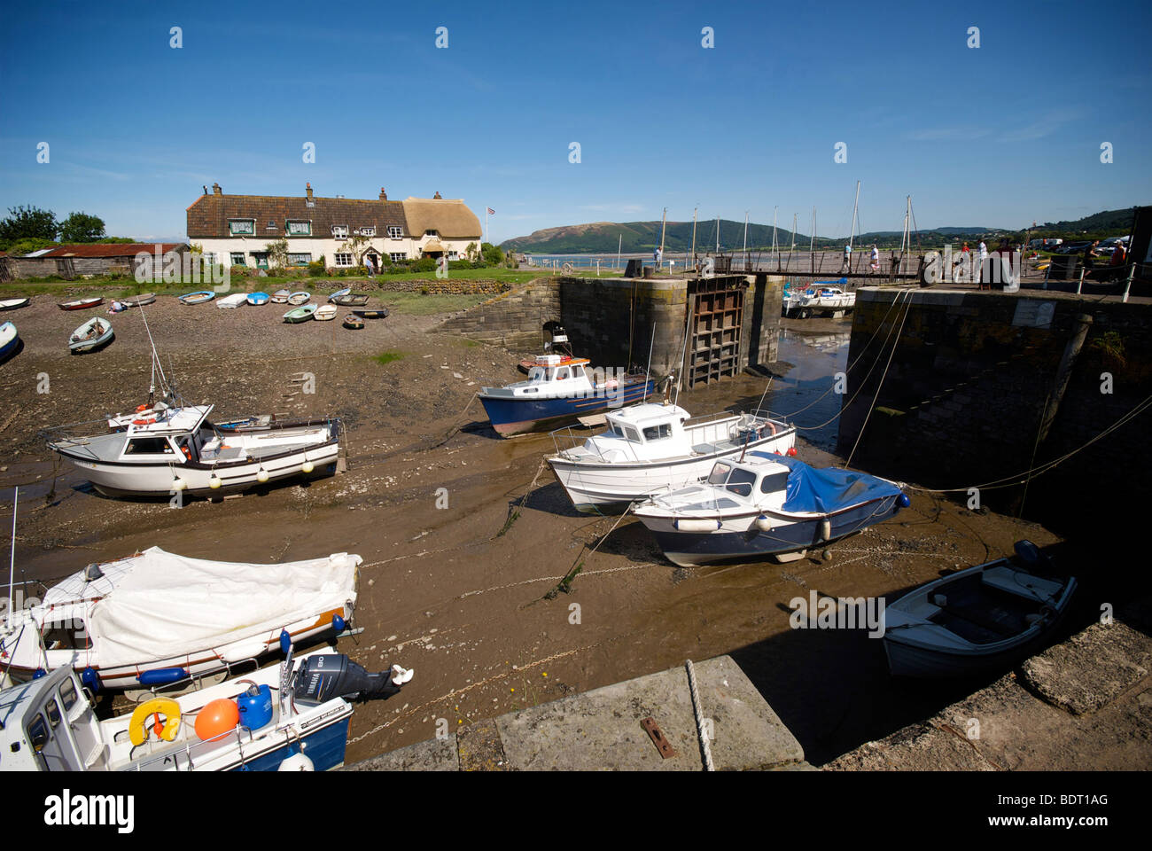 Porlock Weir Dorset Harbour Harbor UK Sea Lock Quay Stock Photo - Alamy
