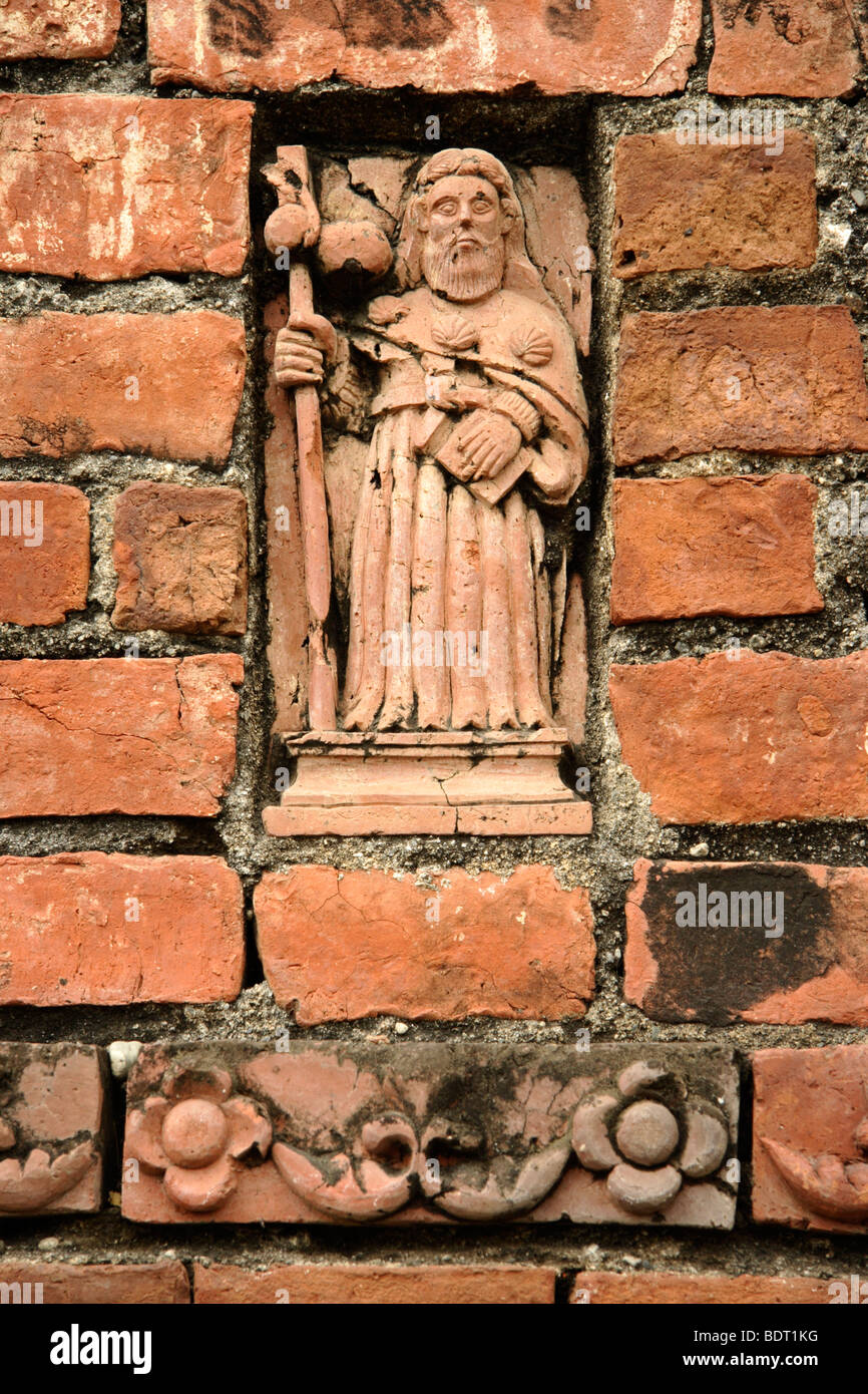 Detail of Tumauini Church bas relief Stock Photo - Alamy