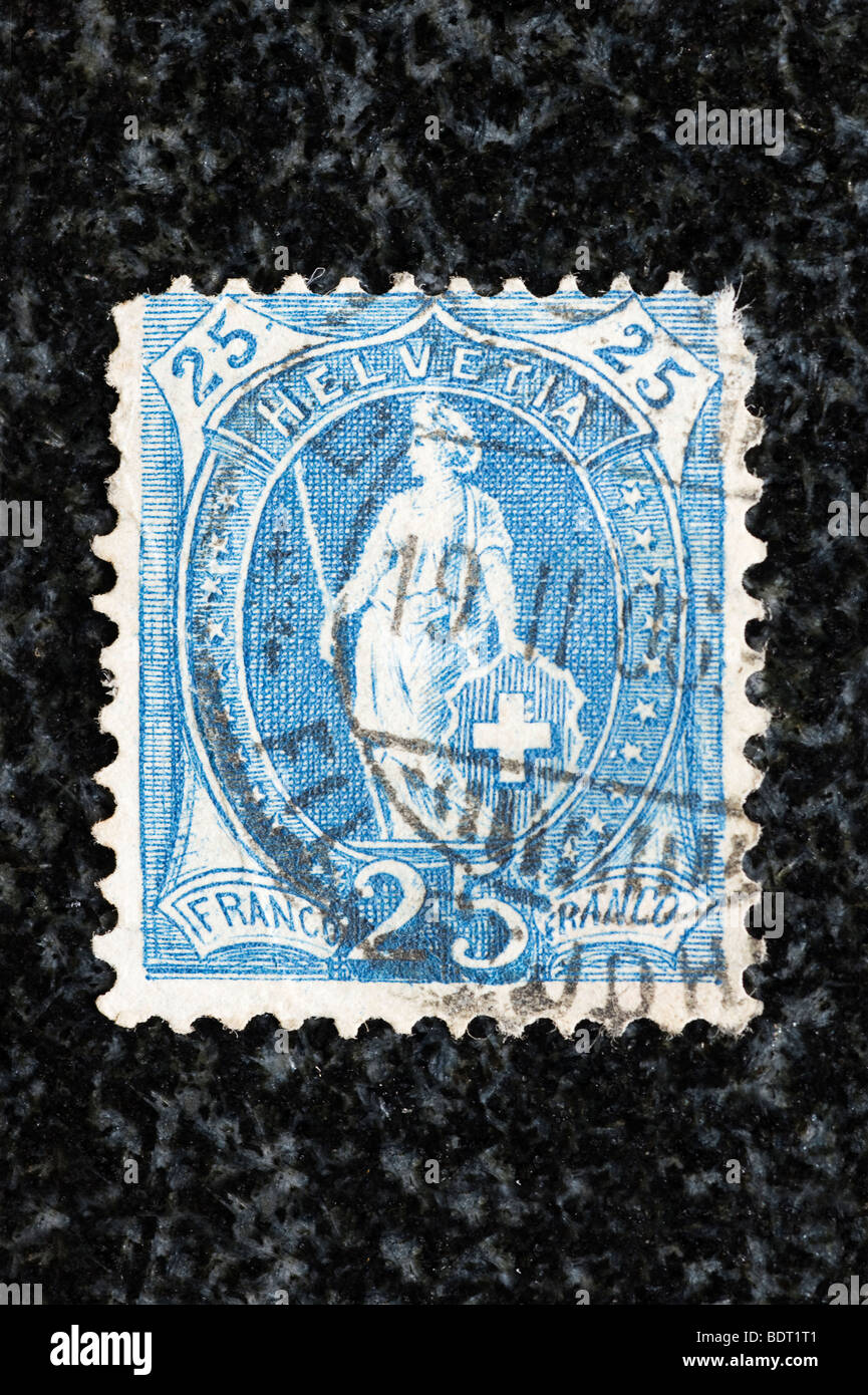 Postage stamp Switzerland, 25 franco Stock Photo - Alamy