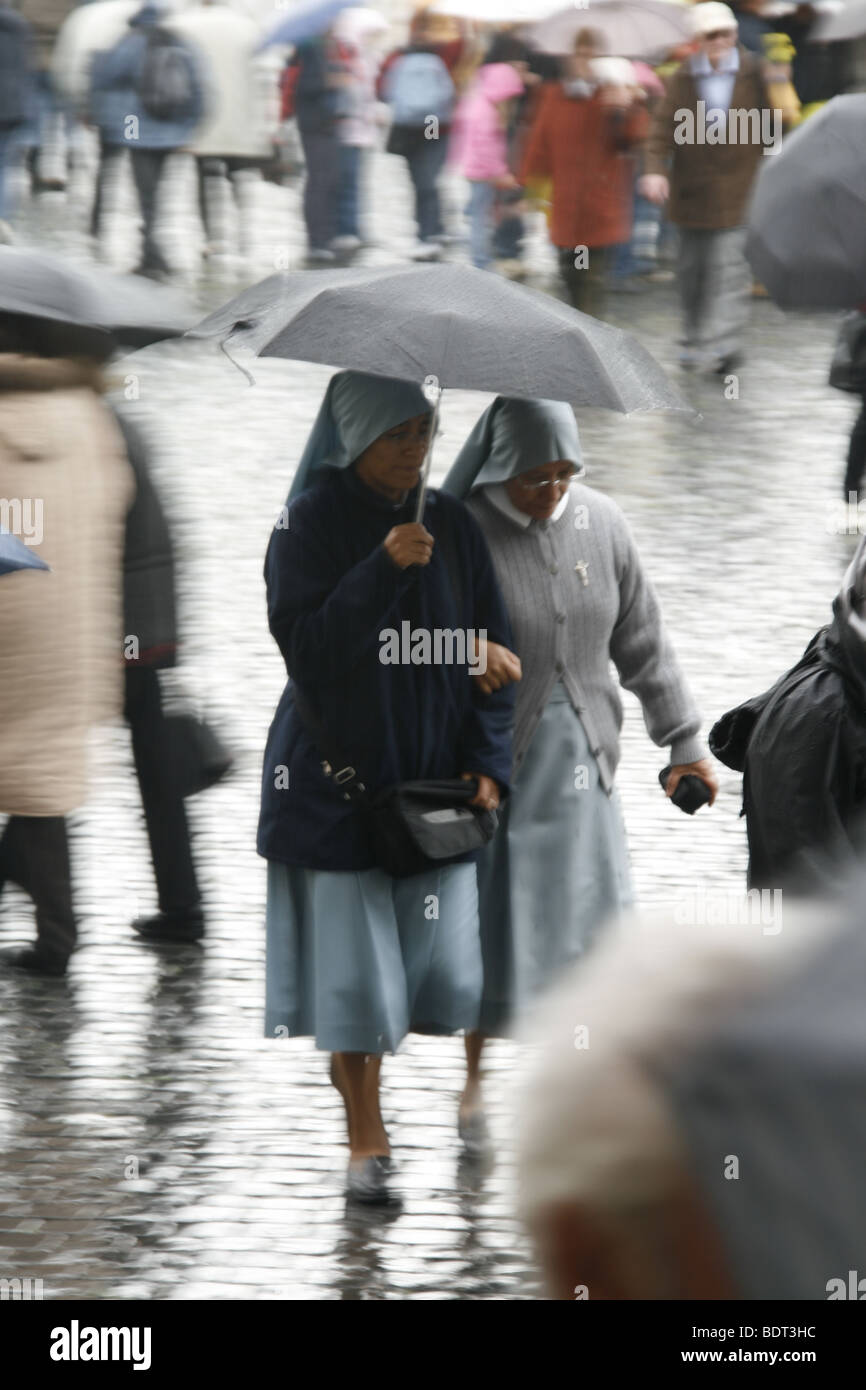 Nun Walking In Street In The Vatican High Resolution Stock Photography ...