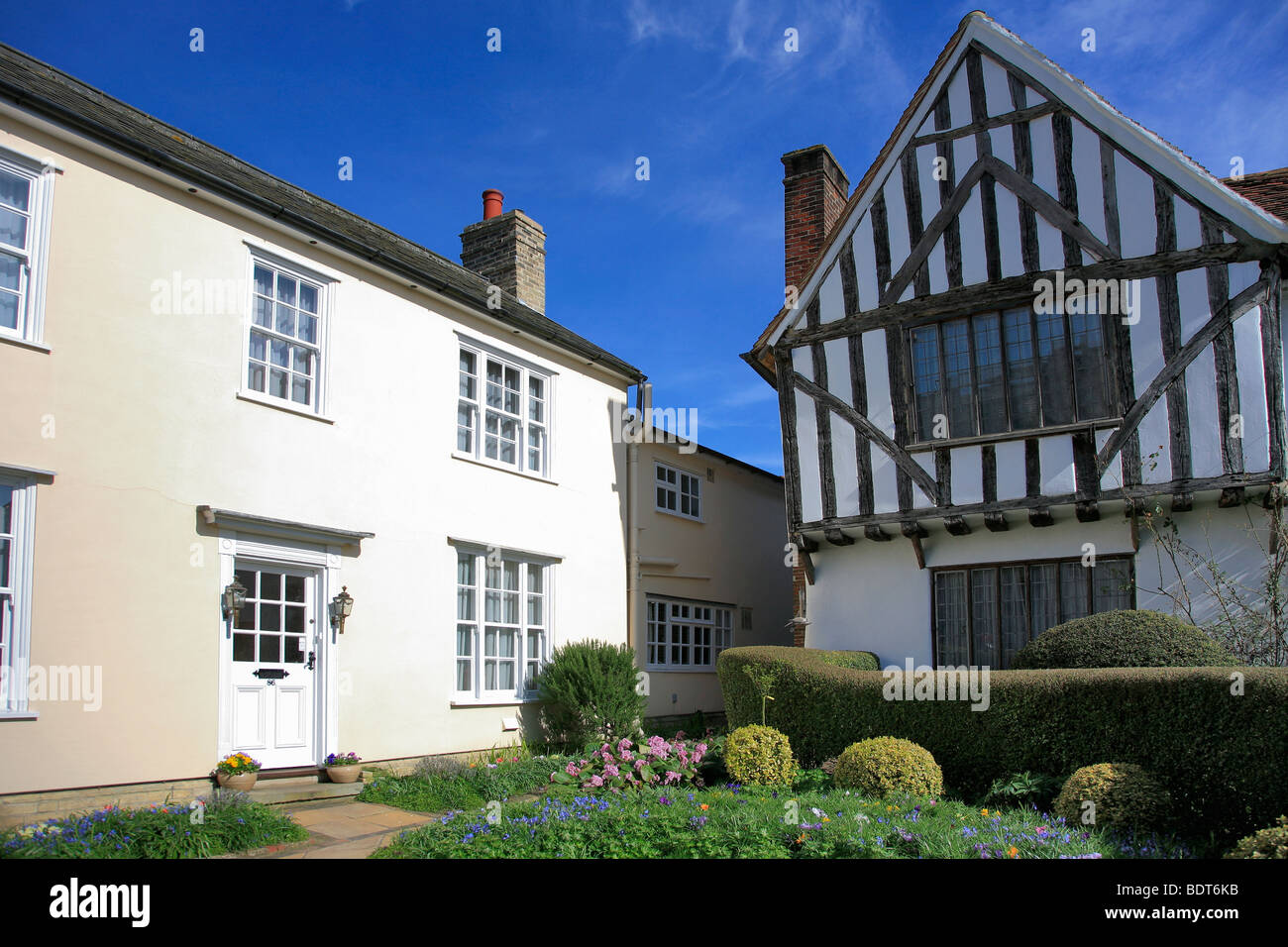 Timber Framed Cottage Lavenham Town Suffolk County England Britain UK ...