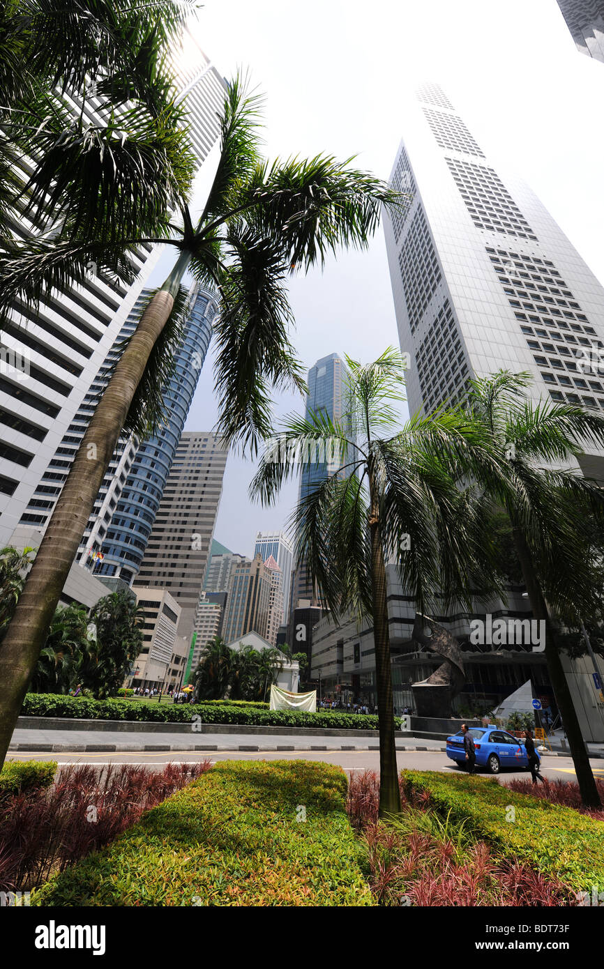 view across Battery Road to Raffles Place, Singapore Stock Photo - Alamy