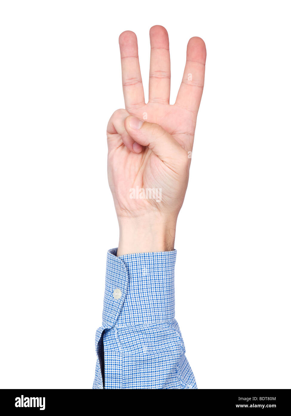 3 hand number sign hi-res stock photography and images - Alamy