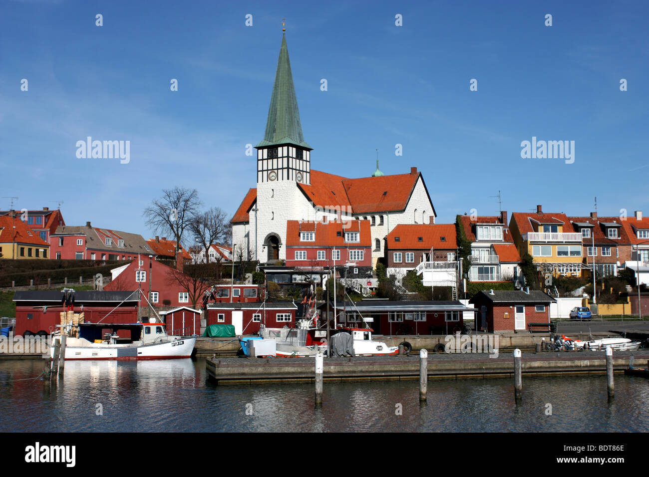 HARBOUR ROENNE BORNHOLM ISLAND DENMARK Stock Photo - Alamy