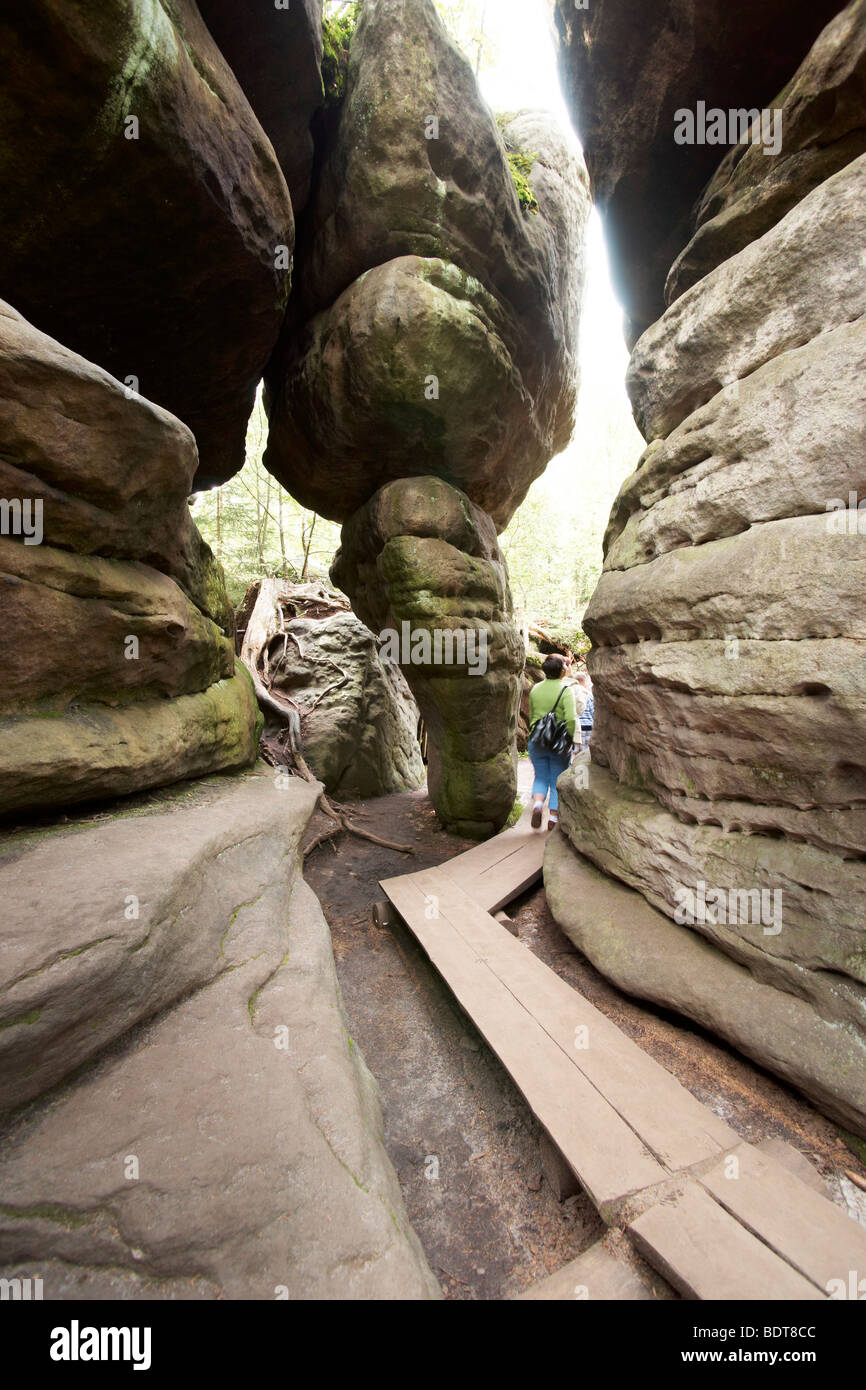 Bledne Skaly, Rock formation near Szczeliniec Wielki in Sudety ...