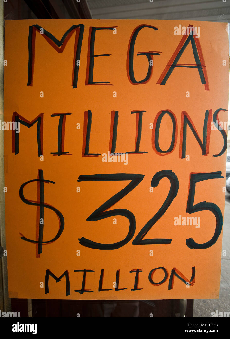 A lottery advertisement, Coney Island, Brooklyn, New York, United ...