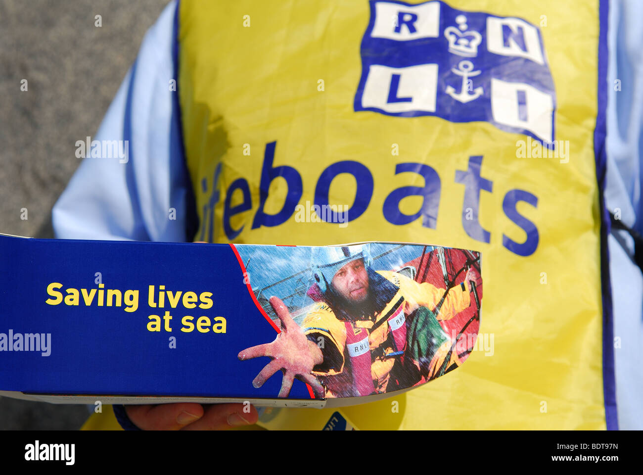 RNLI Fundraising Flag Day Stock Photo - Alamy