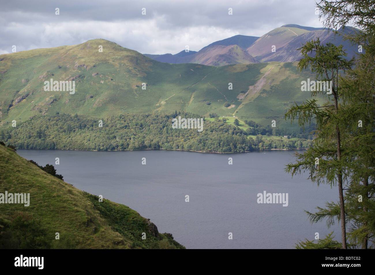 Derwent fells from Walla Crag, Derwentwater, Keswick, Lake District ...