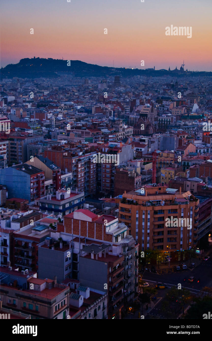 Barcelona skyline sunset hi-res stock photography and images - Alamy