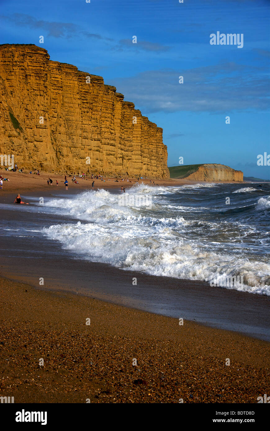 West Bay Dorset UK Cliffs Beach Sea Stock Photo - Alamy