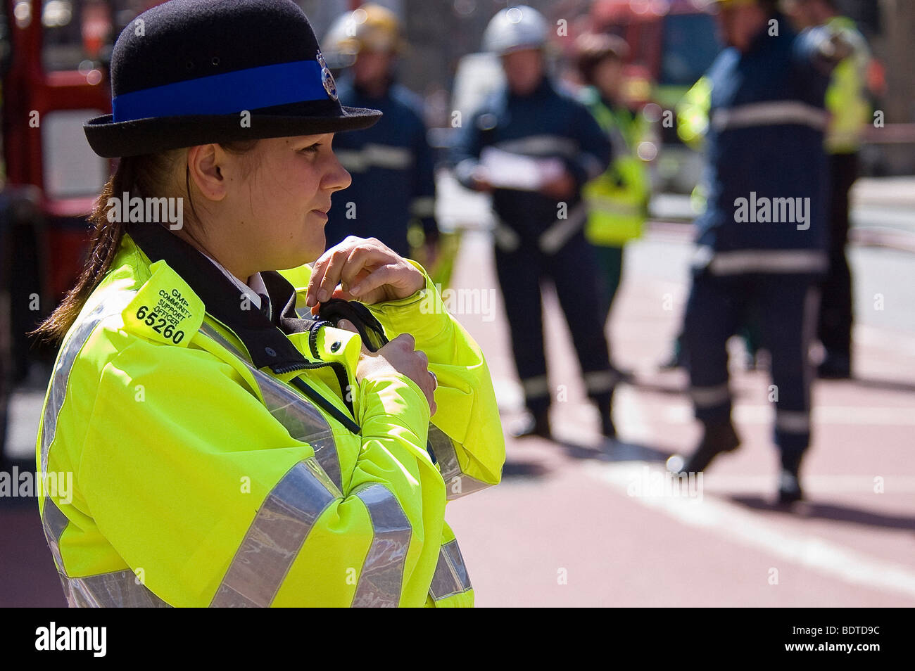 A community support officer during the aftermath of the April 30th ...