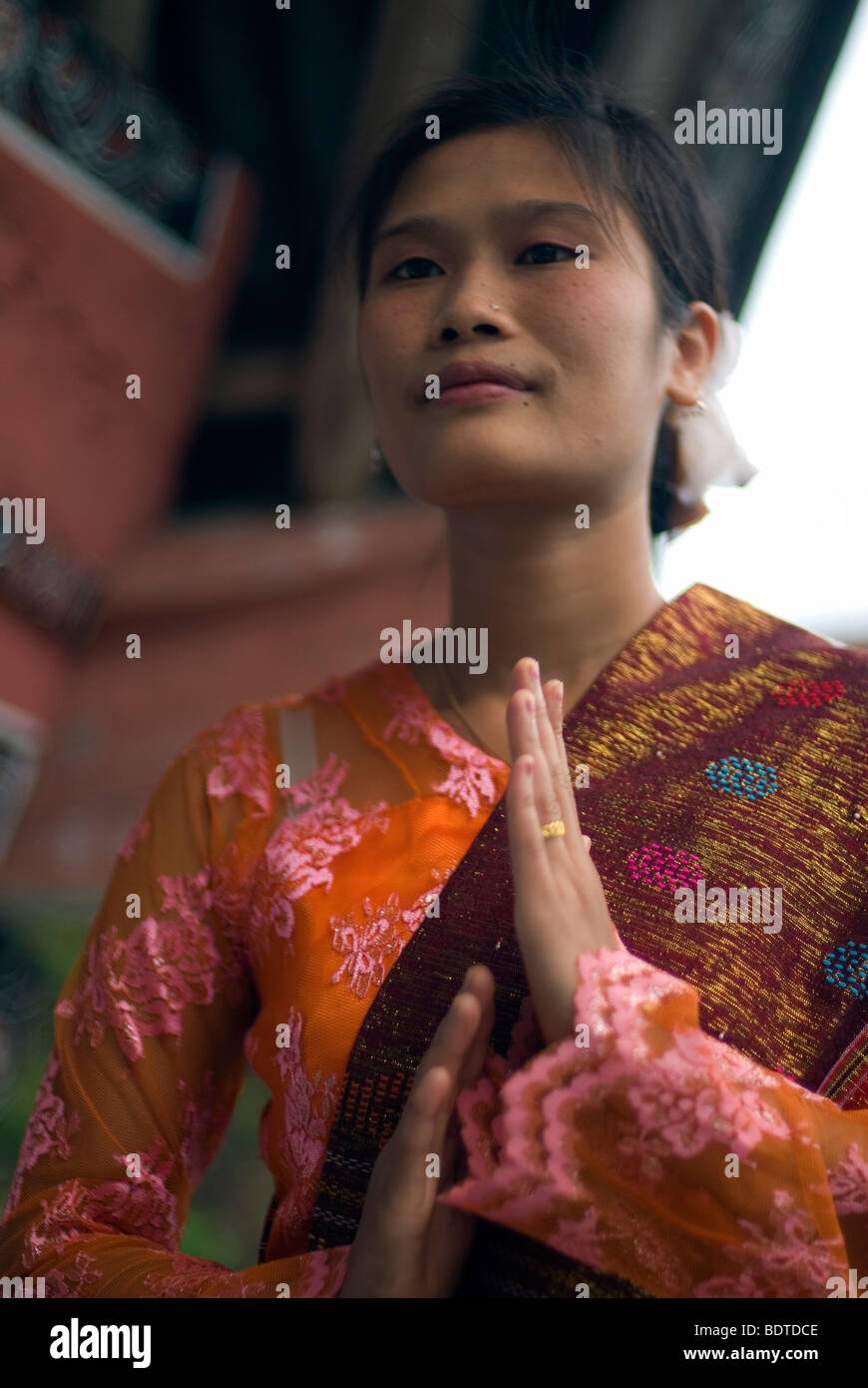 Batak girl in traditional costume Stock Photo - Alamy