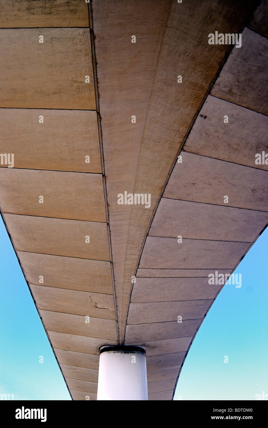 The underside of a concrete road bridge Stock Photo - Alamy