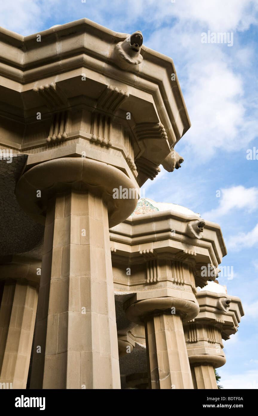 Antoni gaudi columns parc guell barcelona hi-res stock photography and ...