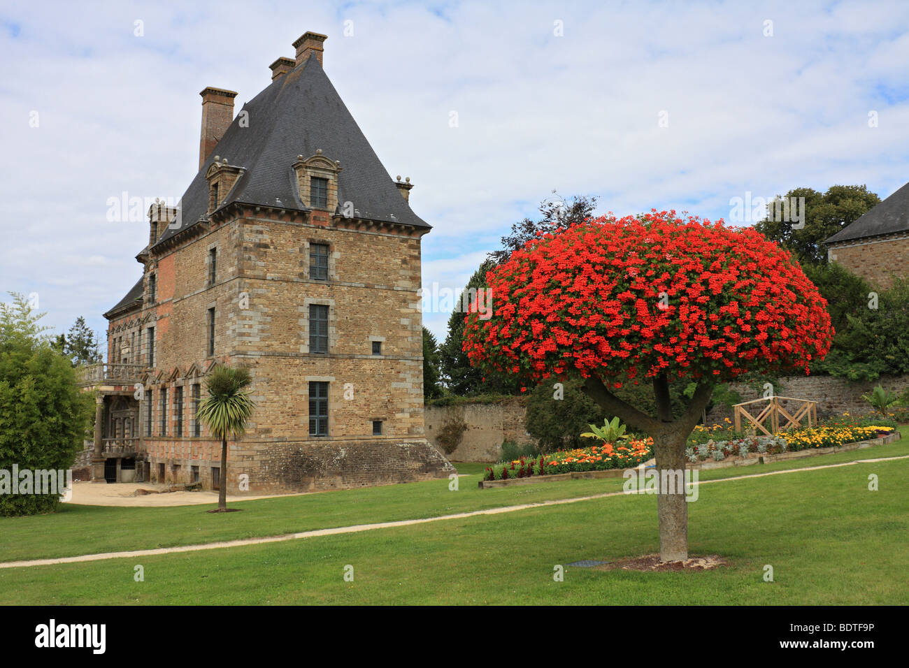 Chateau Montgomery, Ducey, Normandy, France Stock Photo - Alamy