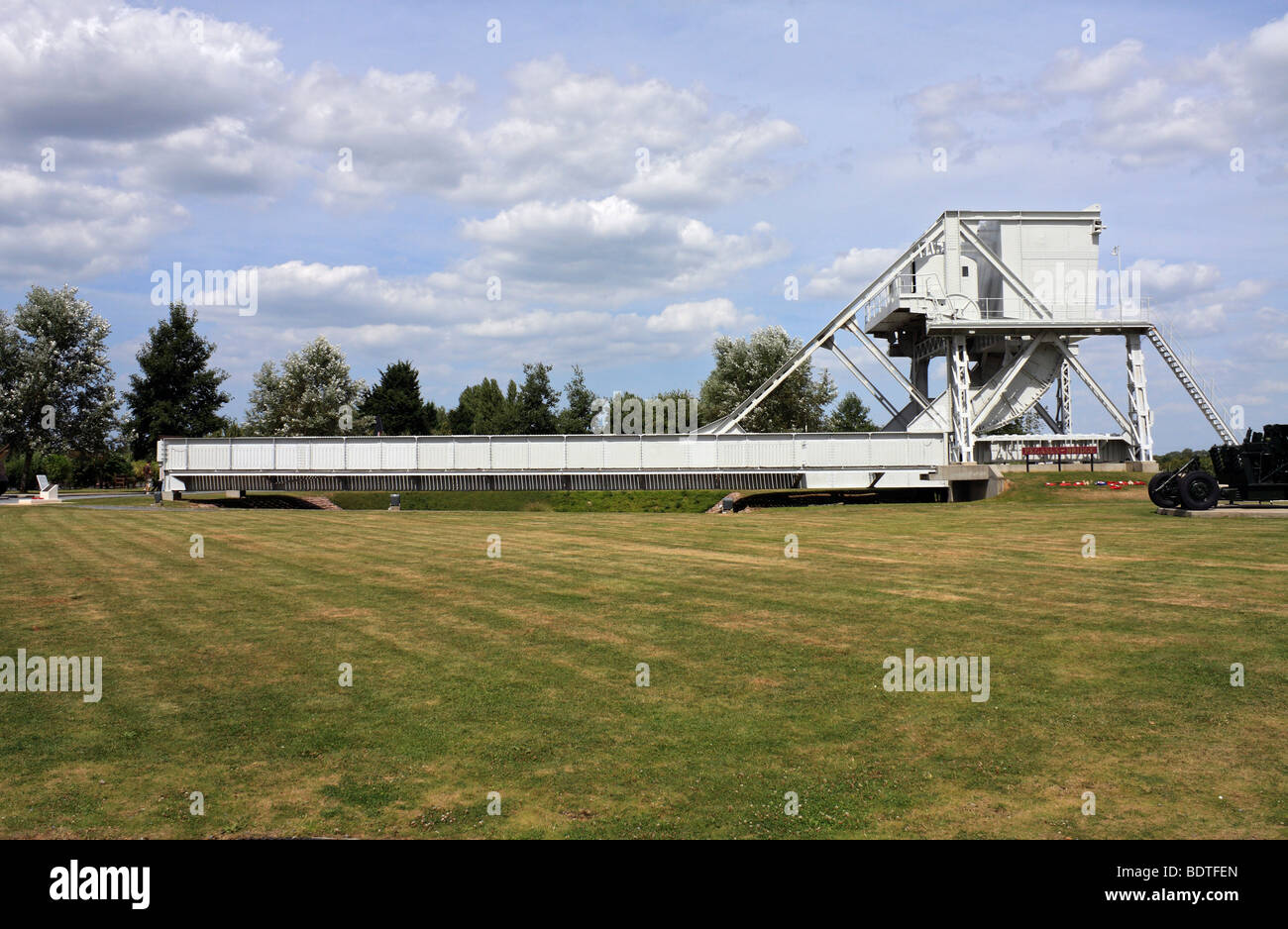 The original Pegasus Bridge in the Memorial Museum, near Ouistreham, in ...