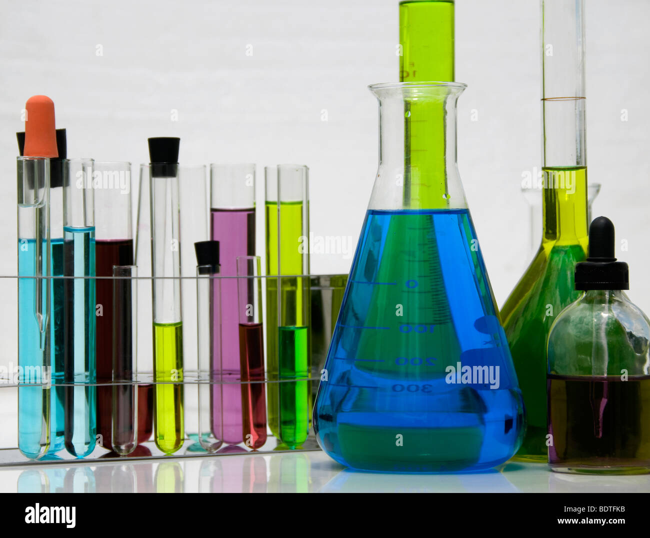 collection of Laboratory Equipment including beakers and flasks Stock ...