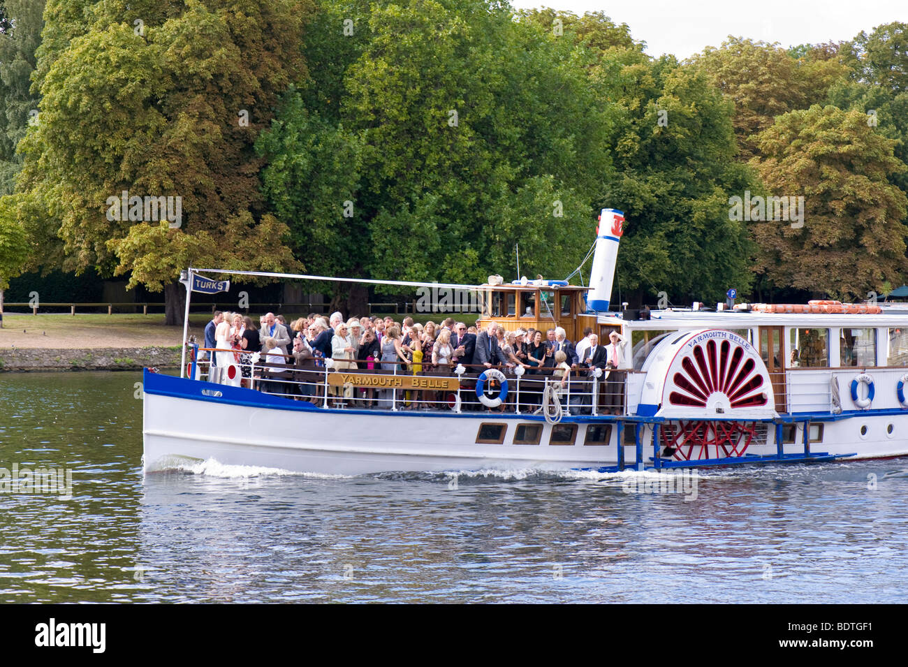 Wedding party on pleasure river cruise on Thames River Kingston upon ...
