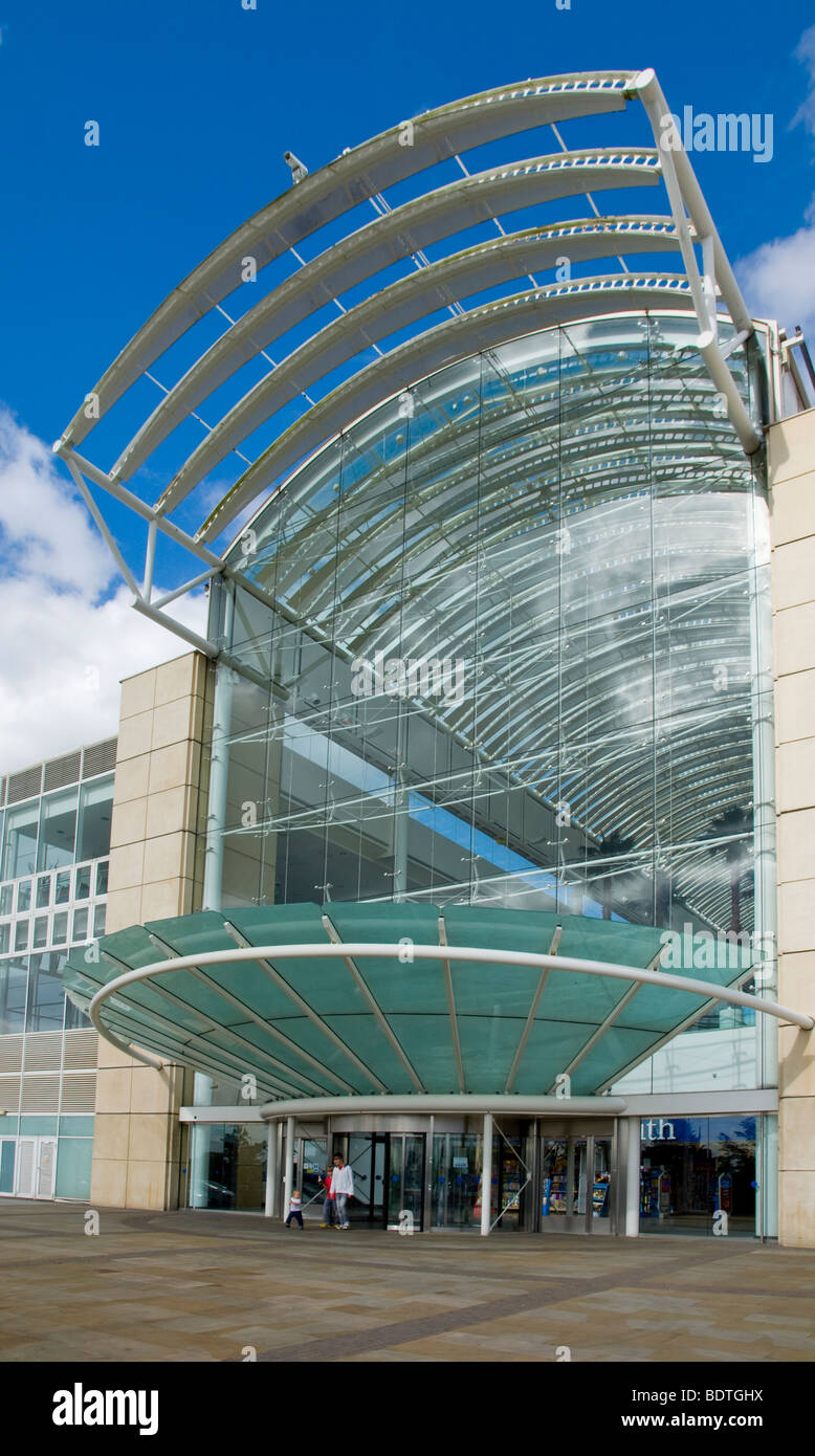 Glass Atrium and Canopy forming the entrance to Cribbs Causeway, the ...