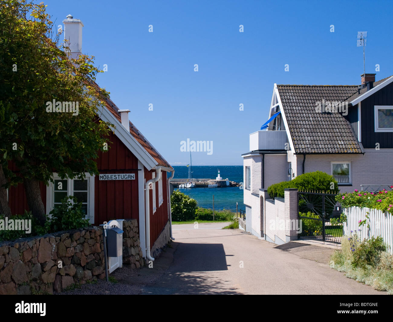 Quaint seaside houses in Molle, Sweden Stock Photo - Alamy
