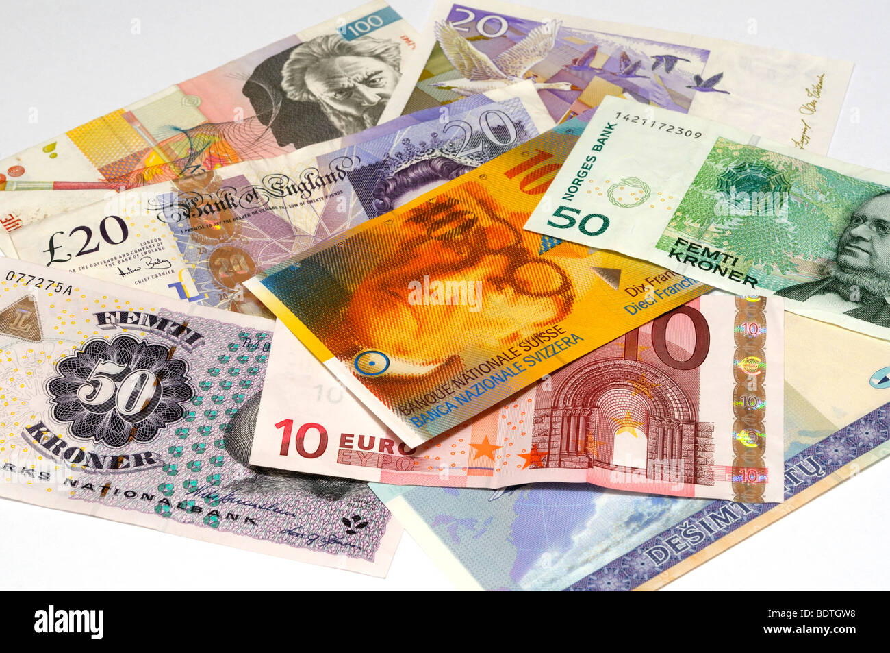 European Bank Notes Stock Photo - Alamy