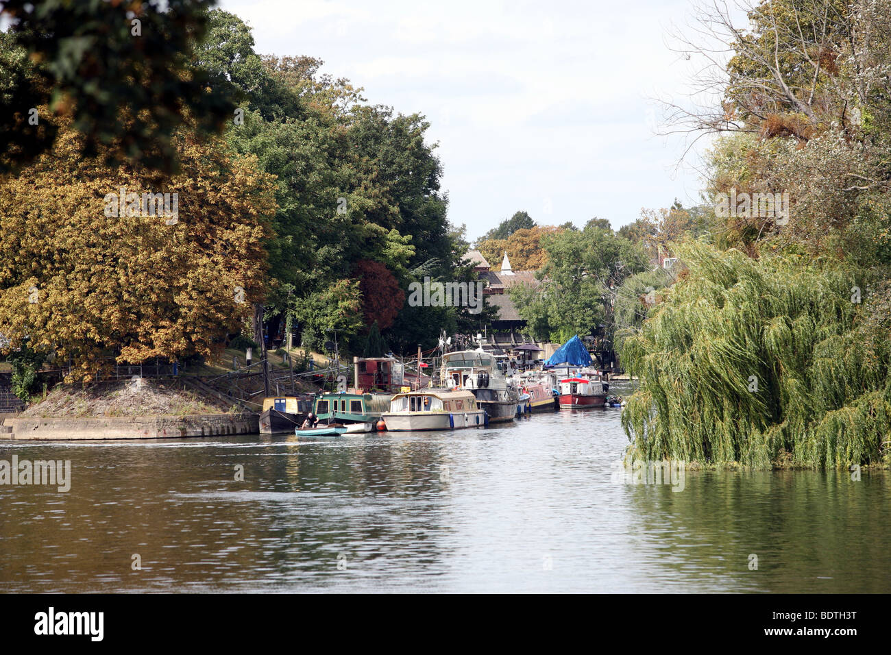 View of the River Thames from Molesey Lock London Stock Photo - Alamy