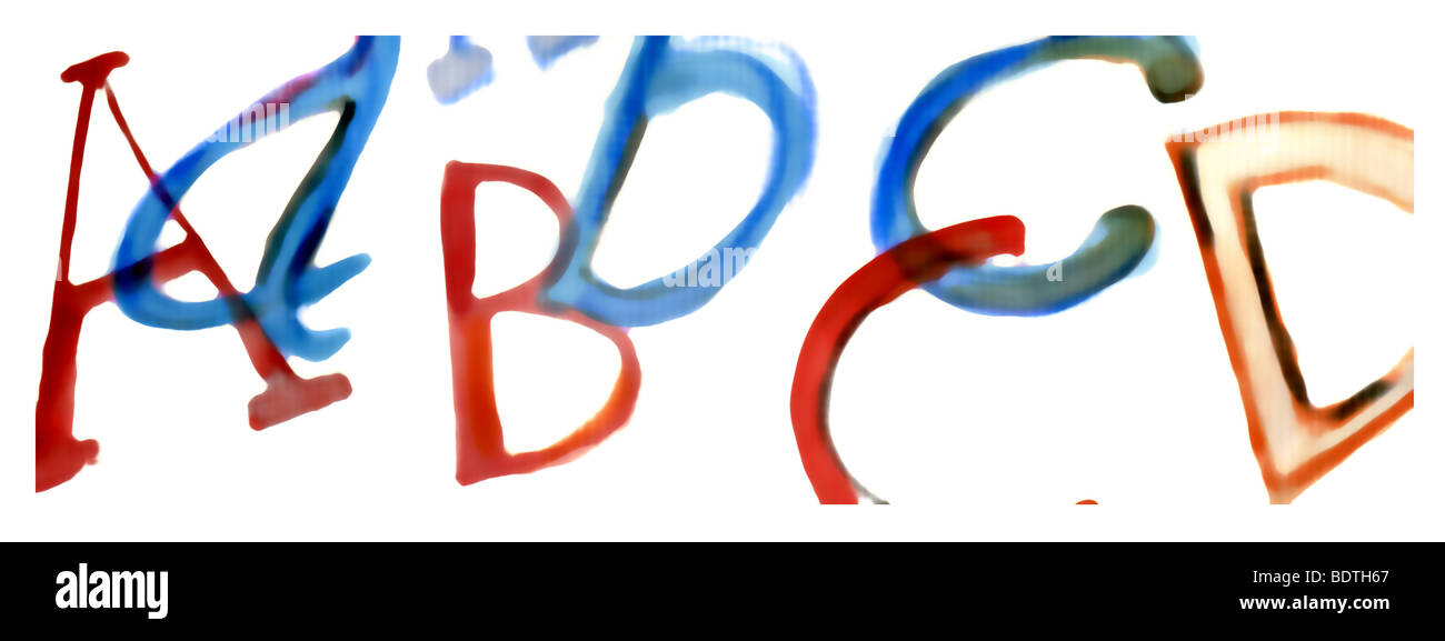 the letters ABC Stock Photo - Alamy