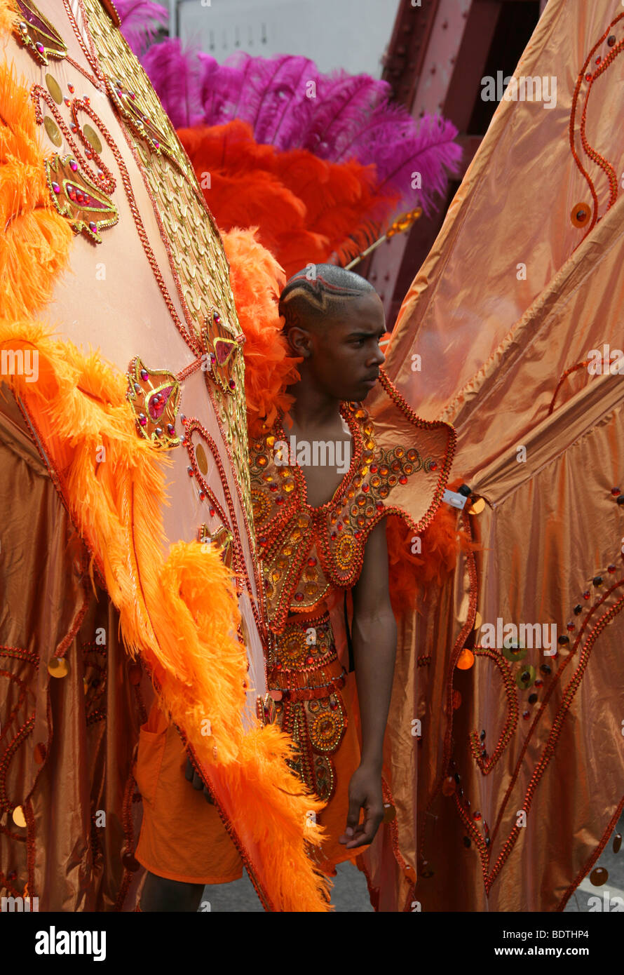 Caribbean Man Dressed as a Butterfly in the Notting Hill Carnival ...