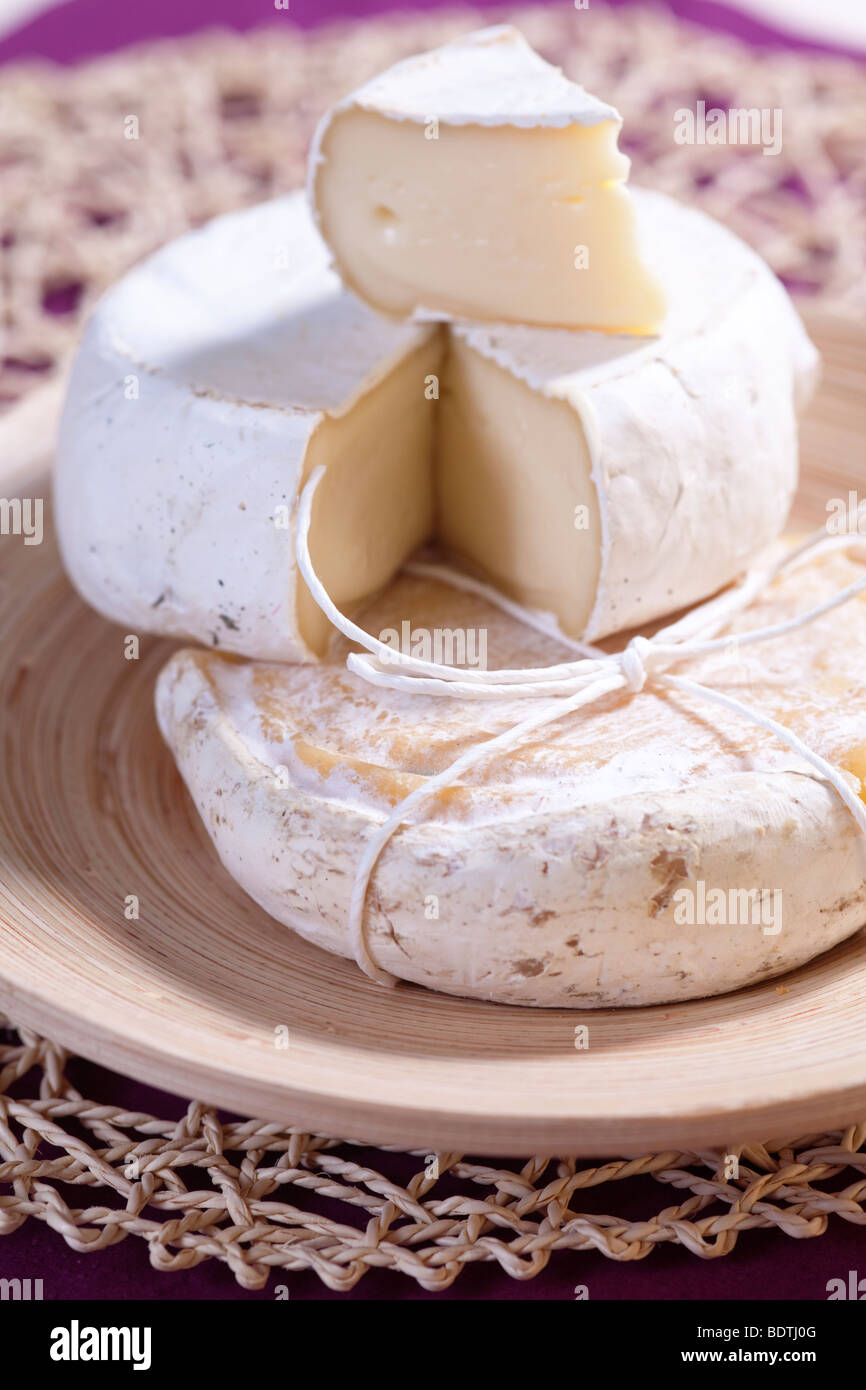 Wedge of creamy cheese Stock Photo - Alamy