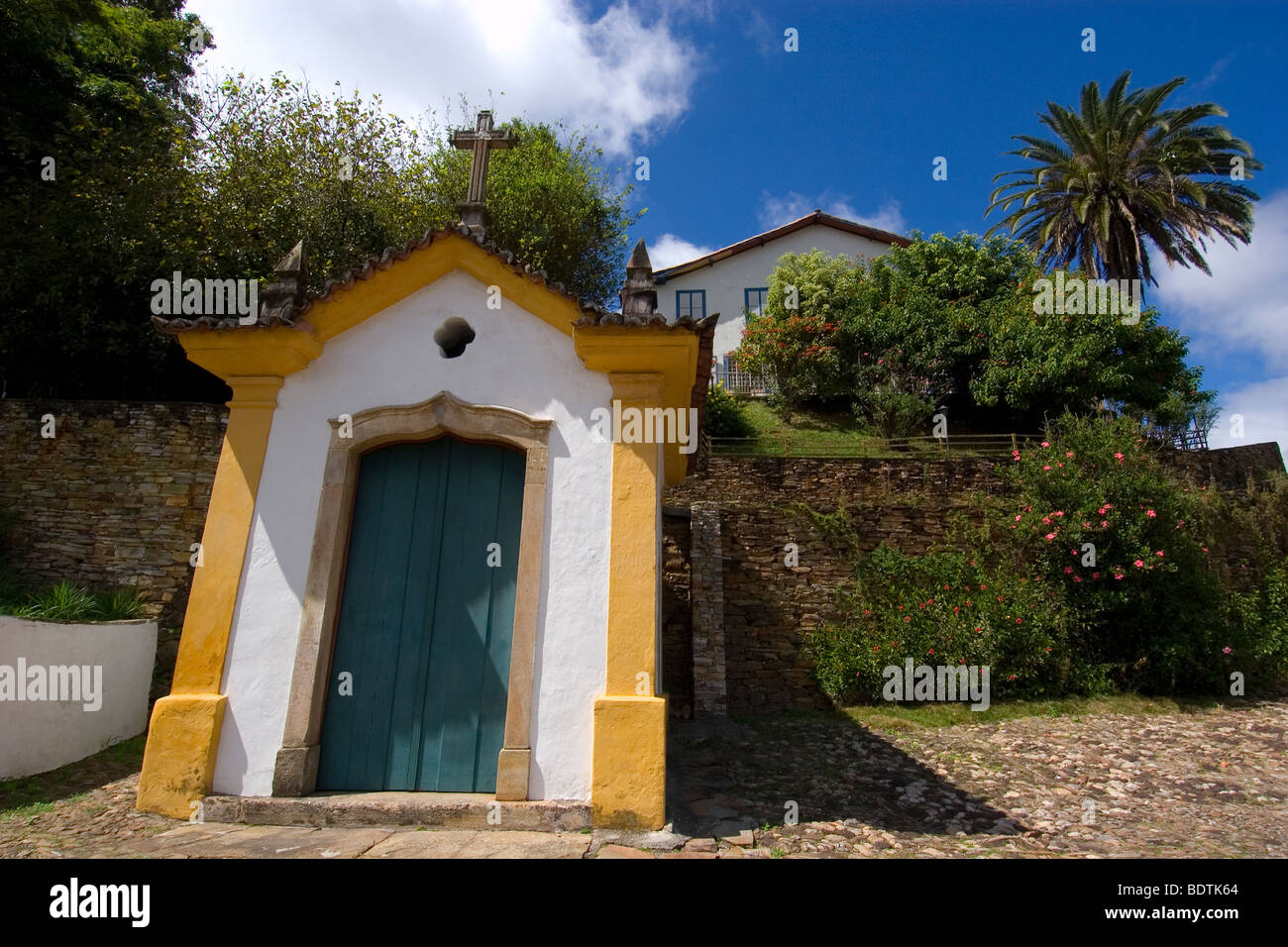 Small Catholic chapel on the streets of Ouro Preto, Minas Gerais ...