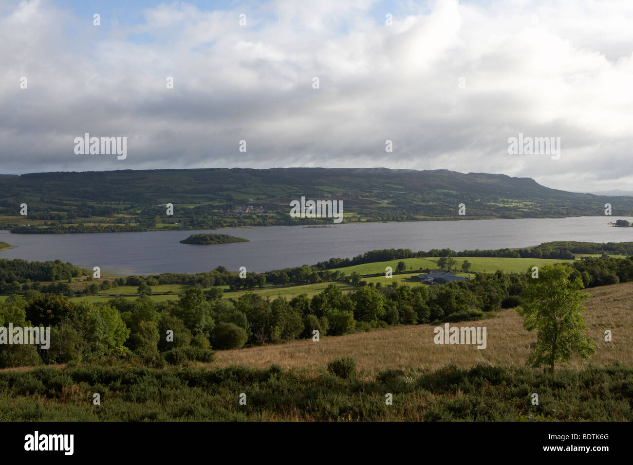 View over Lough Macnean Lower and Arney Valley from the Marlbank ...