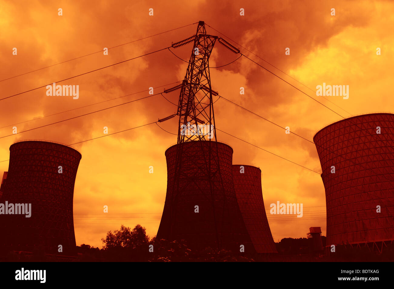 View of Tuzla Power Plant the largest coal-fired thermal power plant ...