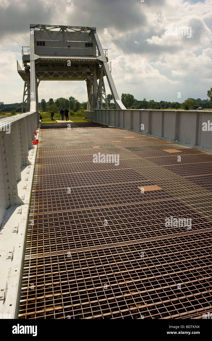 The original Pegasus Bridge in the Memorial Pegasus Museum Stock Photo ...