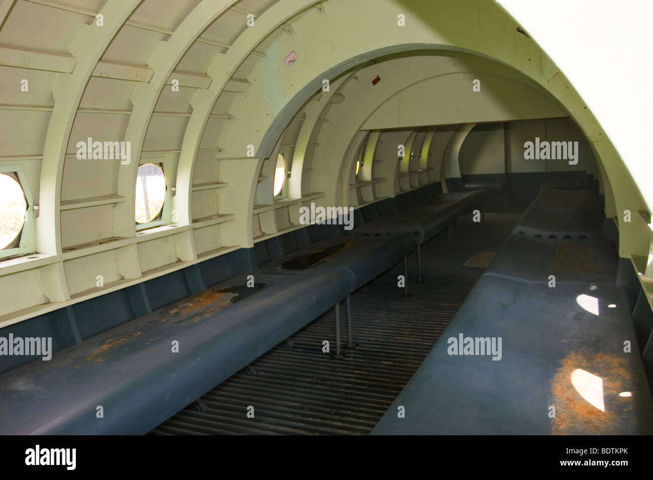 Interior of a Horsa glider used land paratroopers in World War 2 D-Day ...
