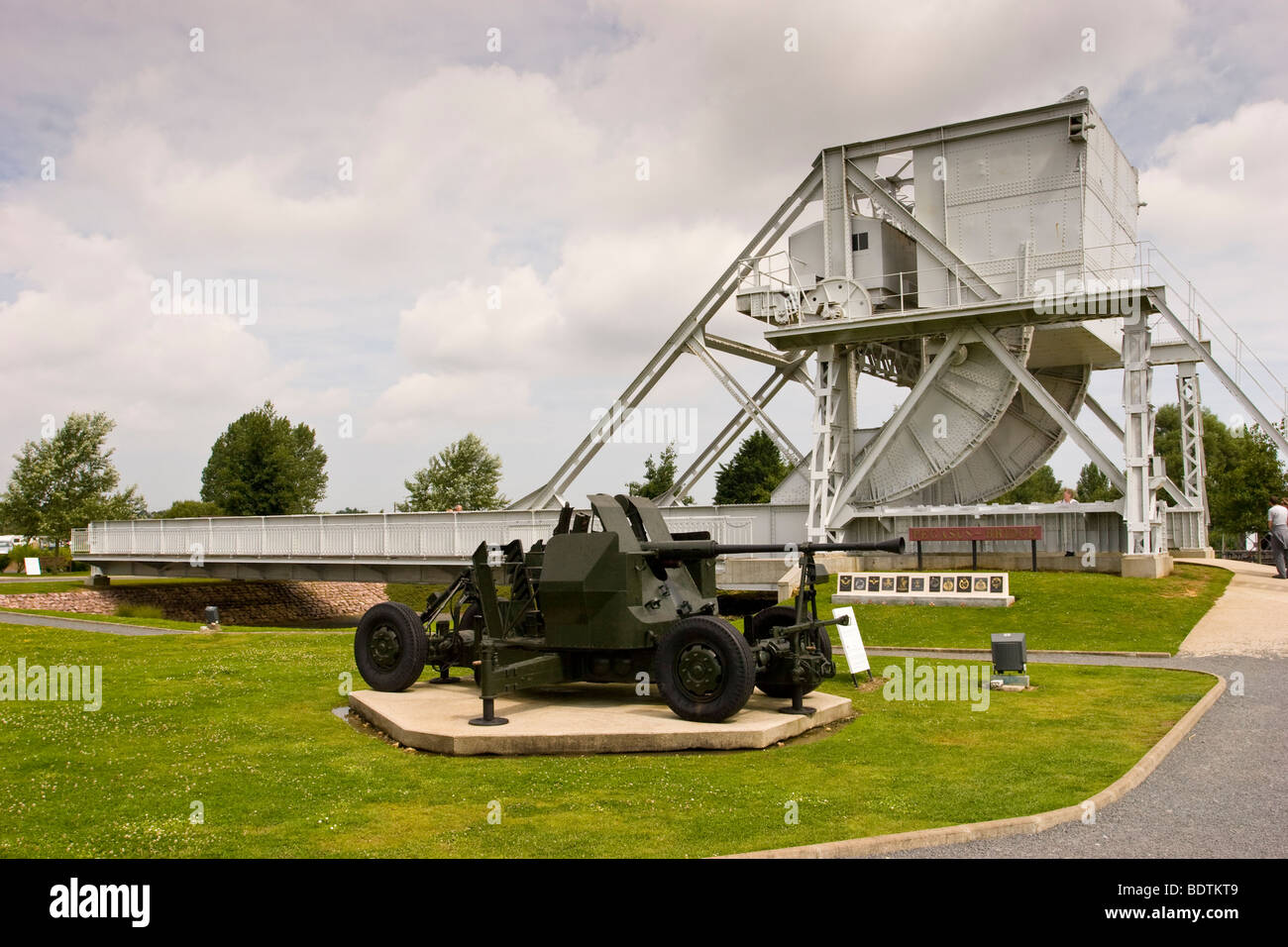 The original Pegasus Bridge in the Memorial Pegasus Museum Stock Photo ...