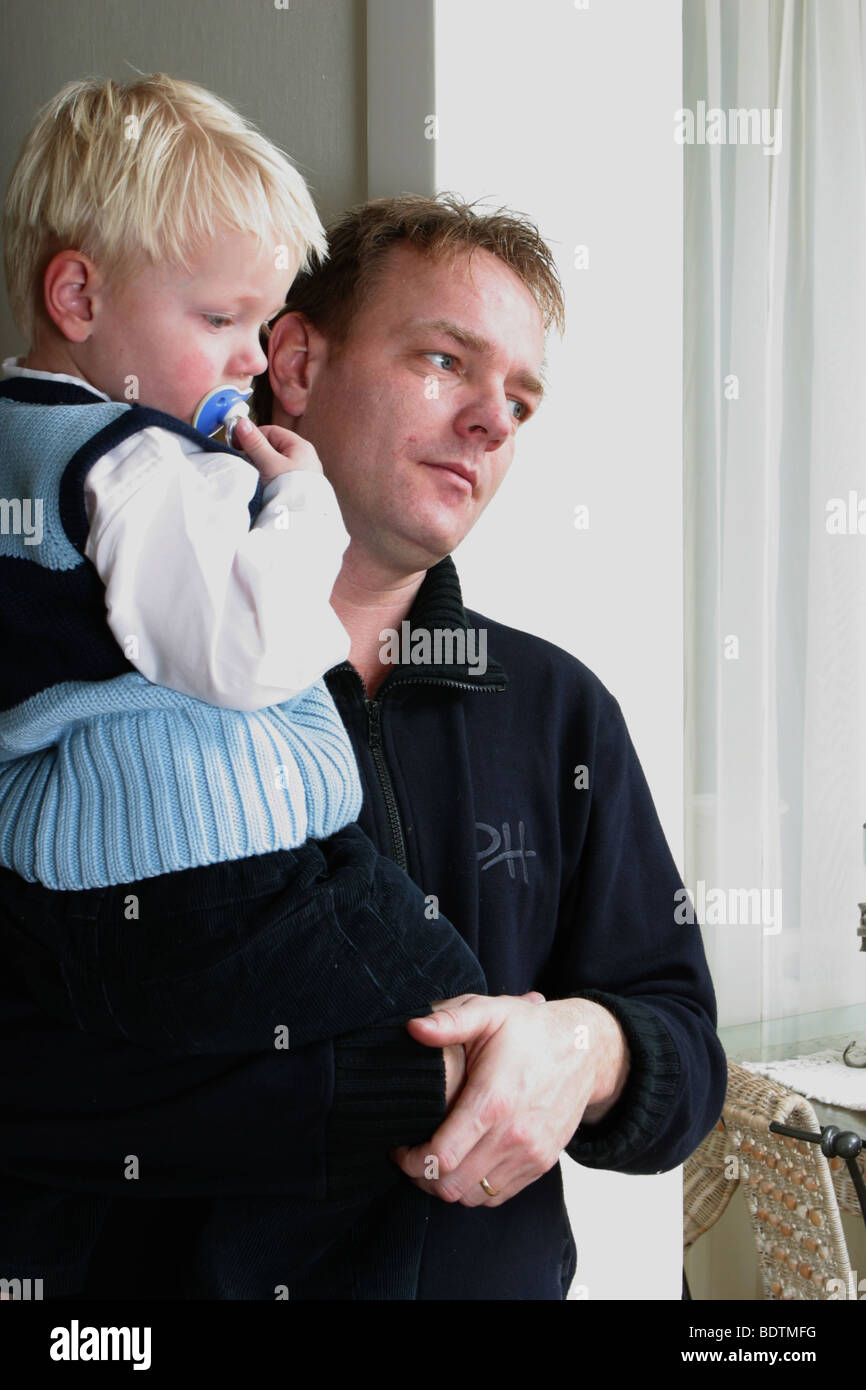 Sick child and father uk hi-res stock photography and images - Alamy